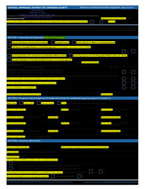 Fillable Online Residence Homestead Exemption Application Form 50-114 ...