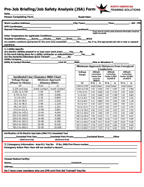 Fillable Online Job Briefing Form - Fill Online, Printable, Fillable ...