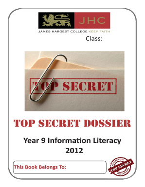 Fillable Online Top Secret Dossier.indd Fax Email Print - pdfFiller
