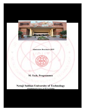 Fillable Online NSIT - Netaji Subhas University of Technology Dwarka Delhi Fax Email Print ...