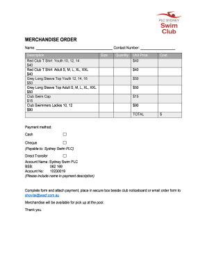 Fillable Online Merchandise Order Form V2 Fax Email Print - pdfFiller