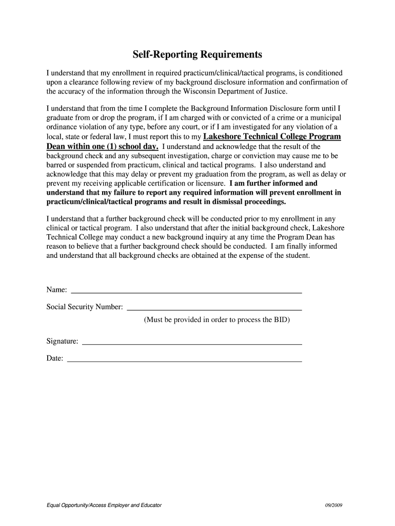 Fillable Online Background Information Disclosure Form. Disclosure Form ...