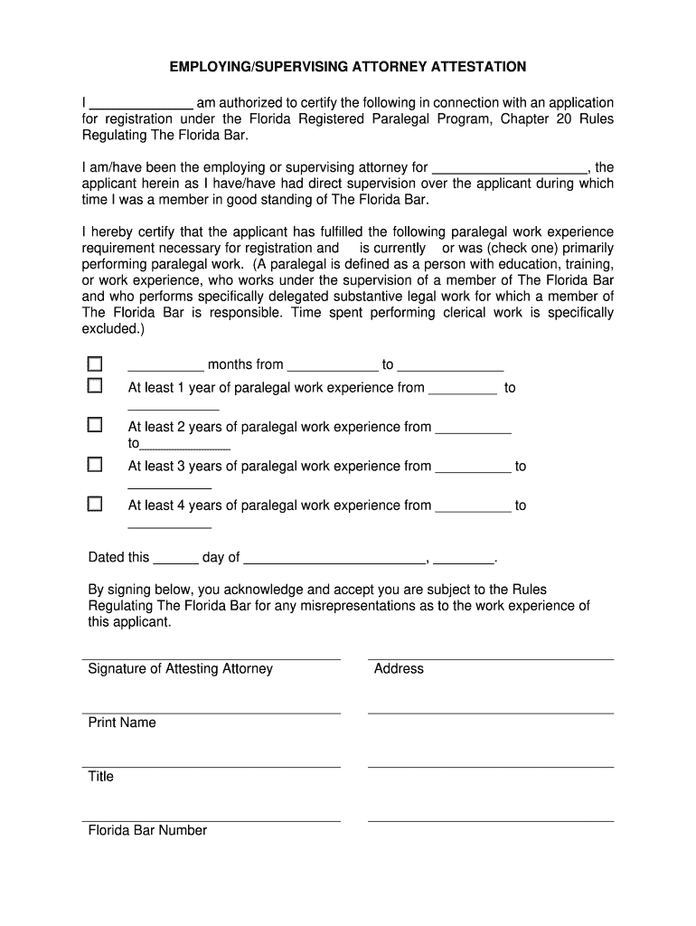 Florida Attestation Form - Fill Online, Printable, Fillable, Blank ...