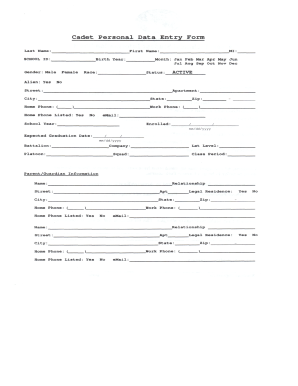 Fillable Online Personal Data Form - Fill Online, Printable, Fillable ...