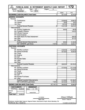 Fillable Online Fillable Online form 28, sons in retirement monthly ...