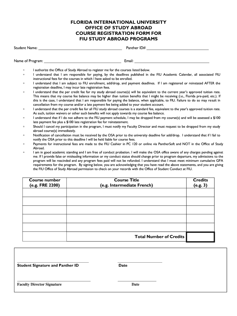 Fillable Online F1 Transfer Form - University Graduate School, FIU ...