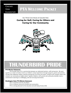 Fillable Online PTA Welcome Packet Fax Email Print - pdfFiller