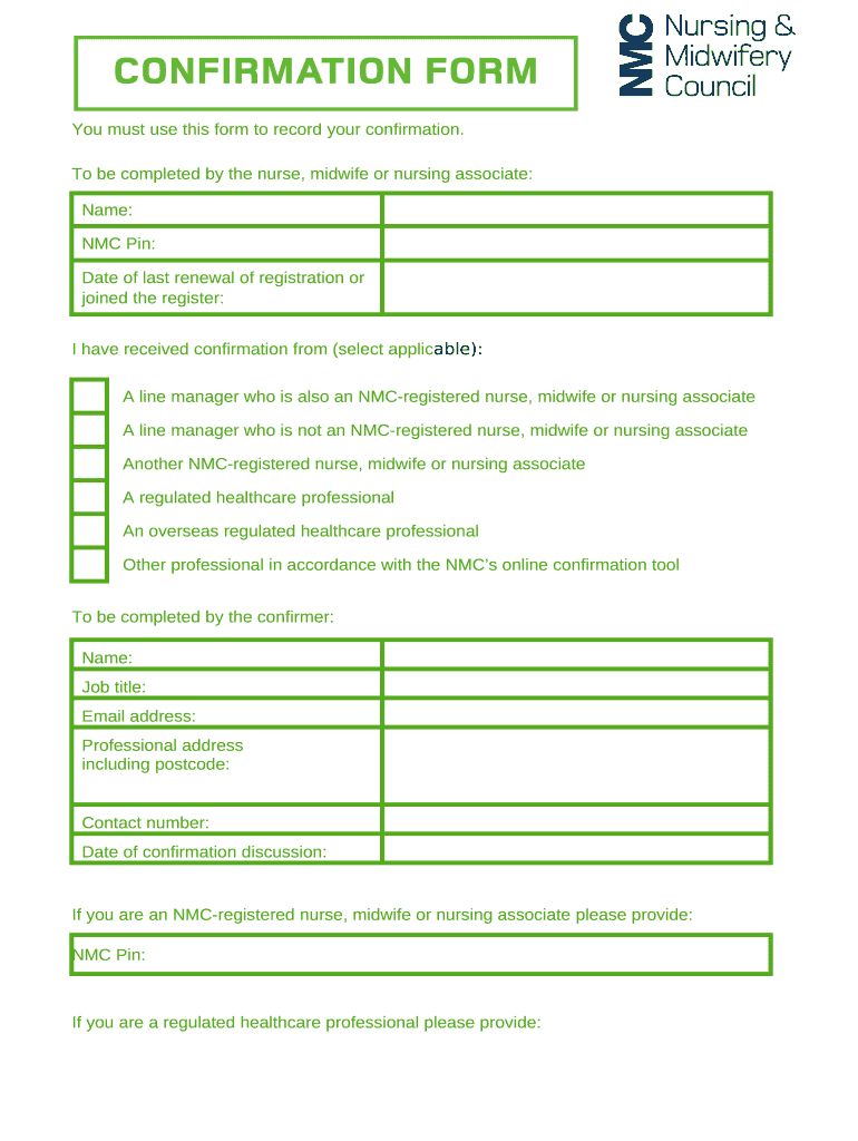 Nmc Revalidation Combined S And Templates Doc Template PdfFiller