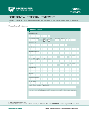 Fillable Online CONFIDENTIAL PERSONAL STATEMENT Fax Email Print - pdfFiller