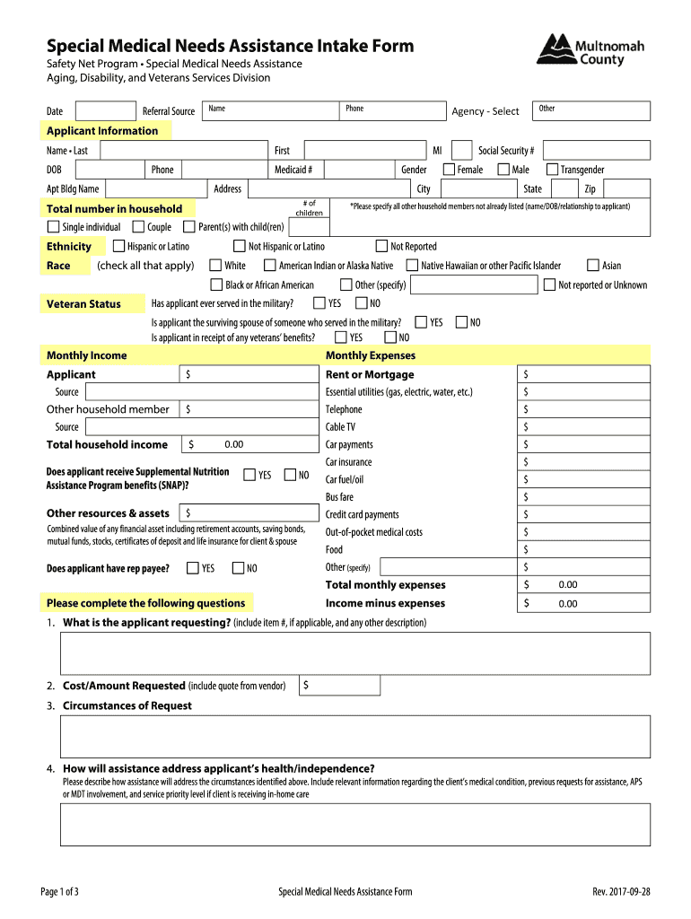Medical Needs Form - Fill Online, Printable, Fillable, Blank | pdfFiller
