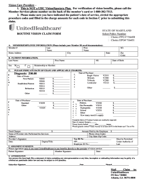 Fillable Online UHC Vision versus the Spectra Eyecare Network Fax Email ...