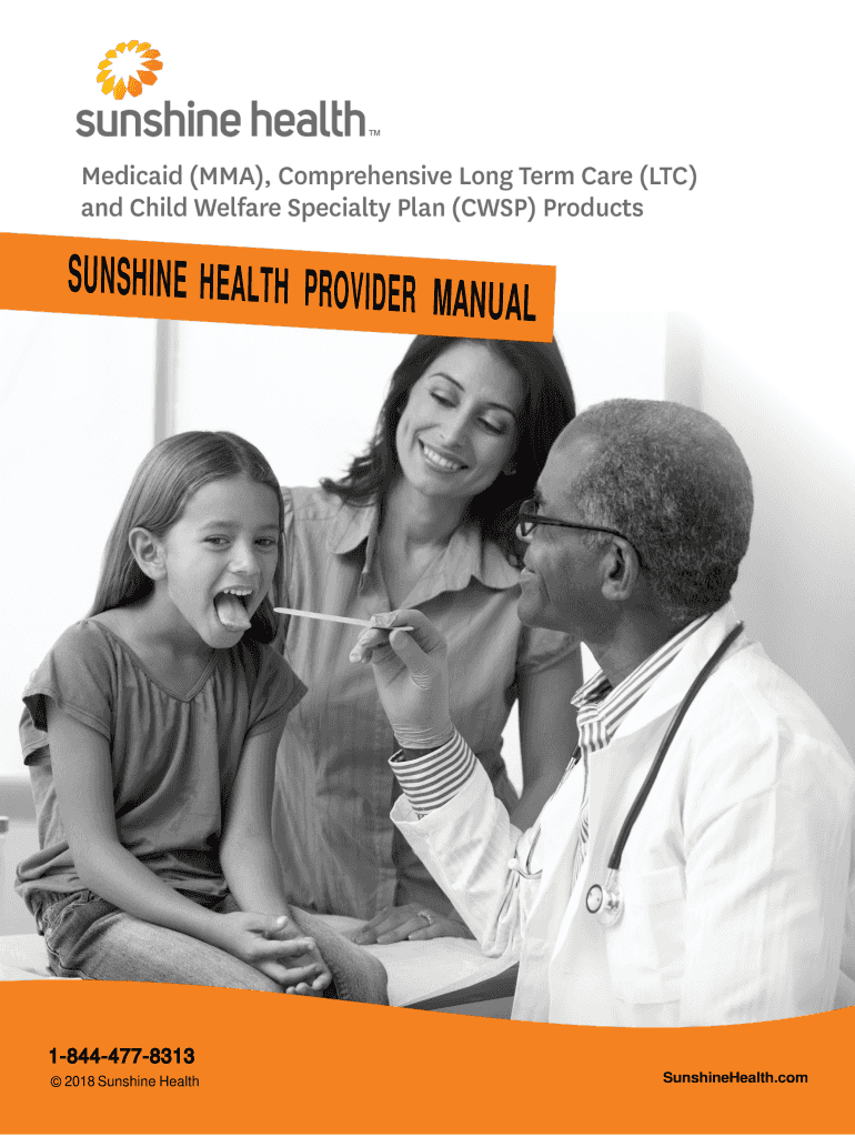 Fillable Online sunshine health provider manual Fax Email Print - pdfFiller