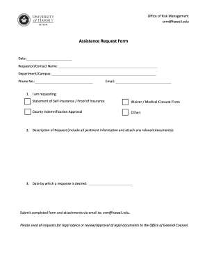 Fillable Online Assistance Request Form. Form Fax Email Print - pdfFiller