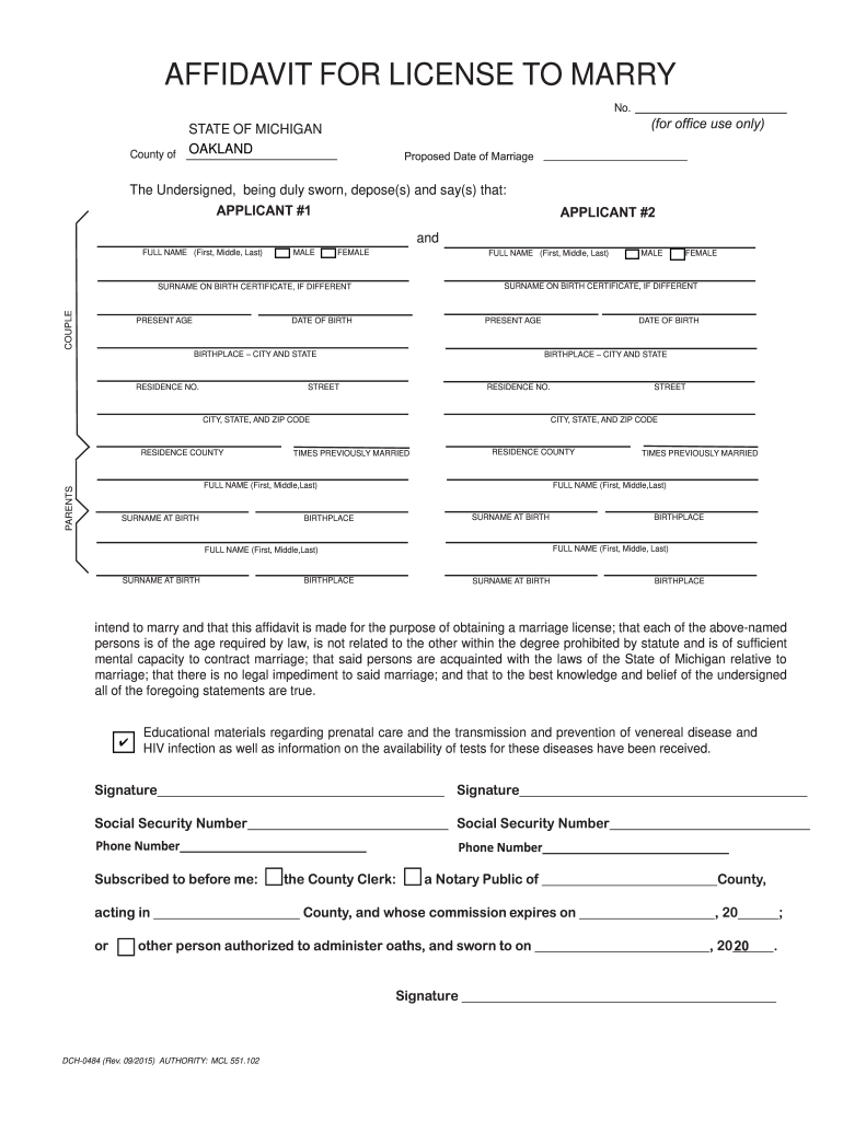 Fillable Online INSTRUCTIONS FOR MARRIAGE LICENSE APPLICANTS.docx Fax ...