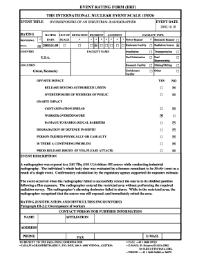 Fillable Online The International Nuclear Event Scale (INES) Event ...