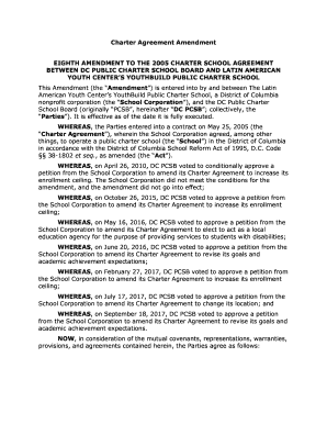 Fillable Online Charter Agreement Amendment Fax Email Print - pdfFiller