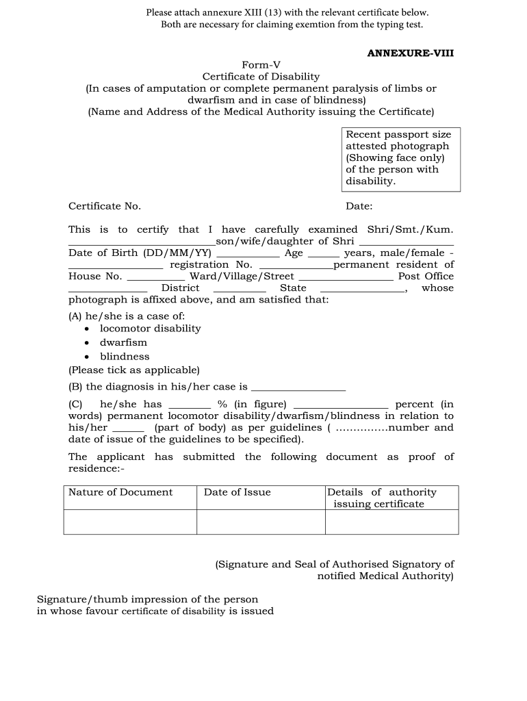 Fillable Online Please attach annexure XIII (13) with the relevant ...