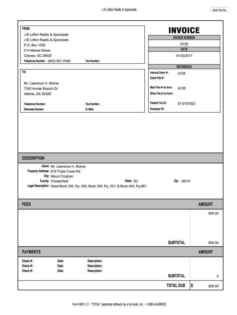 Fillable Online FROM: INVOICE INVOICE NUMBER Fax Email Print - pdfFiller