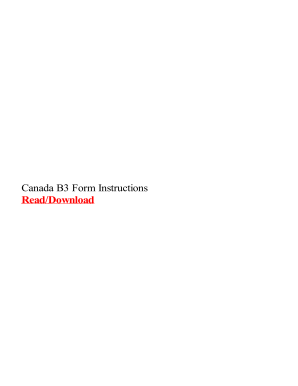 Fillable Online Canada B3 Form Instructions Fax Email Print - pdfFiller
