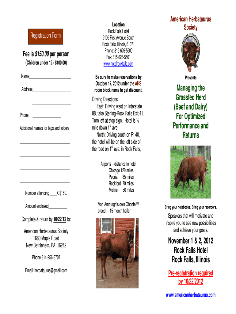 Fillable Online AHS Registration Form Fax Email Print - pdfFiller