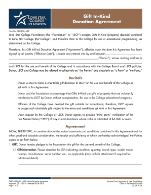 Fillable Online Gift In-Kind Fax Email Print - pdfFiller