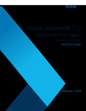 Fillable Online Deltek Costpoint Year-End Guide 2019 7.1.1 SYS Jar 43 ...