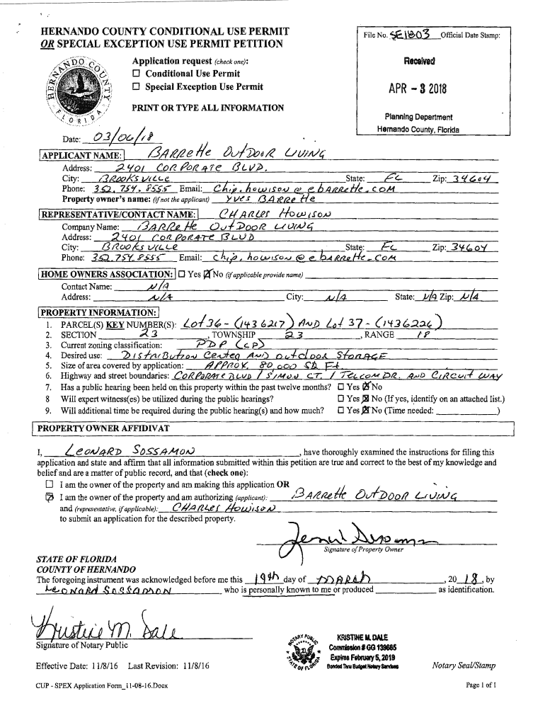 Fillable Online SE1803 Application Information - Hernando County ...