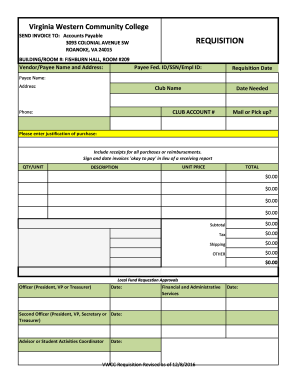 Fillable Online Local Fund Requisition Form Fax Email Print - pdfFiller