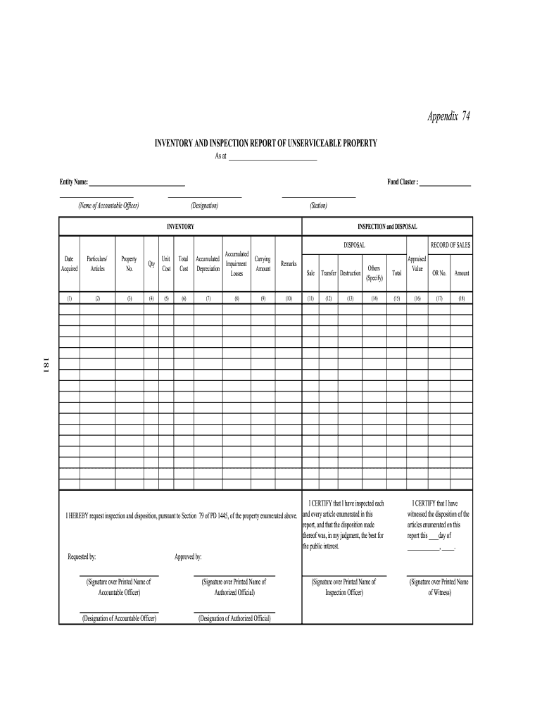 Fillable Online Appendix 74 Fax Email Print - pdfFiller