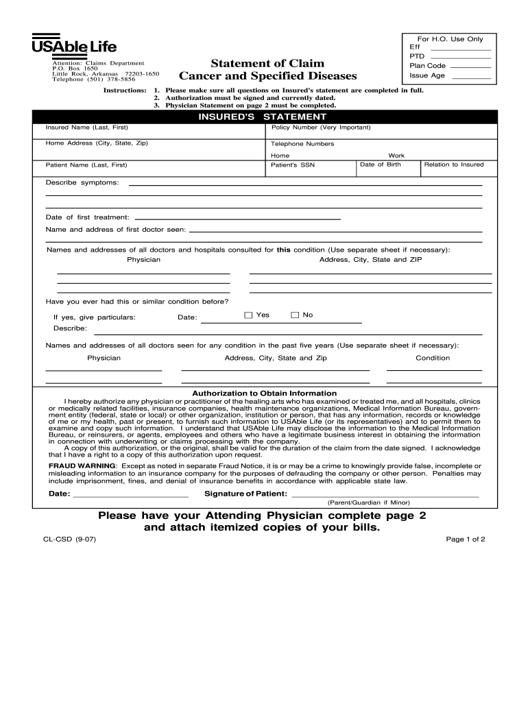 Fillable Online Supplemental Claims GuideUSAble Life Fax Email Print ...