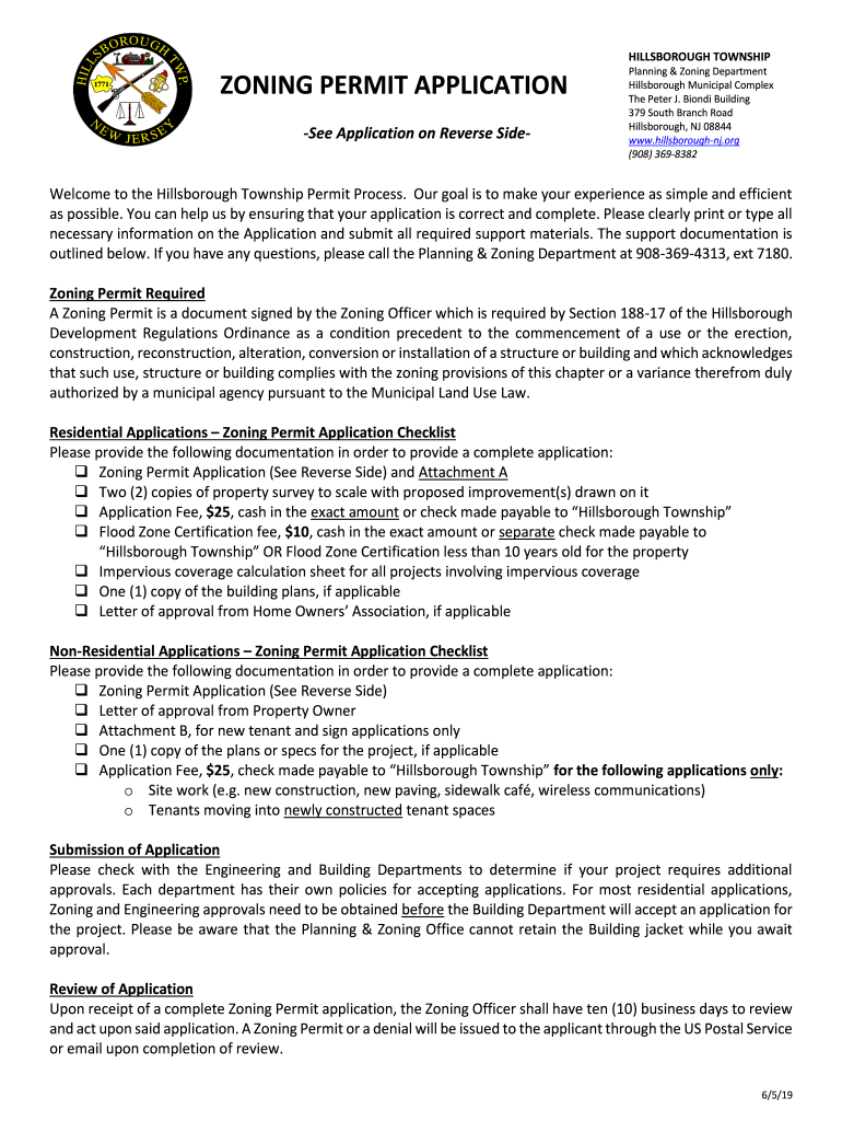 Fillable Online zoning permit modification application - Hillsborough ...