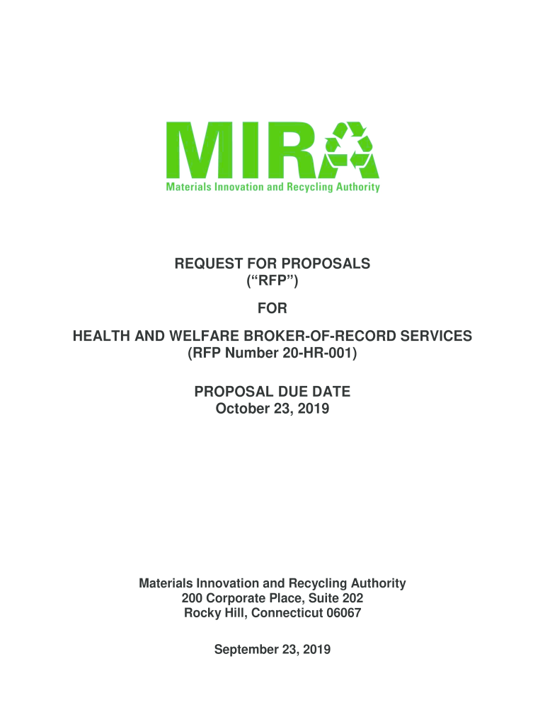 Fillable Online Request For Proposal (RFP) for Insurance Brokerage ...
