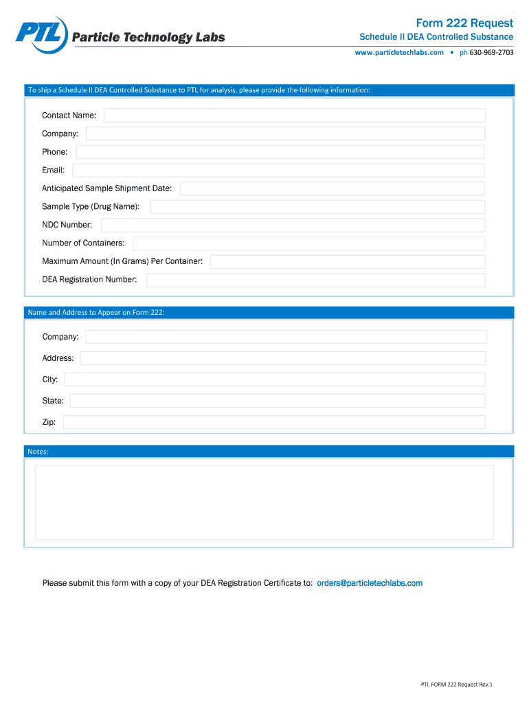 Fillable Online Form 222 Request Fax Email Print - pdfFiller