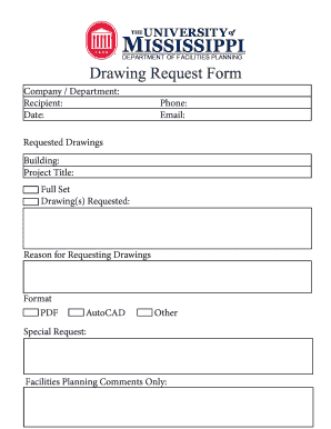 Fillable Online Drawing Request Form - Facilities Planning Fax Email ...