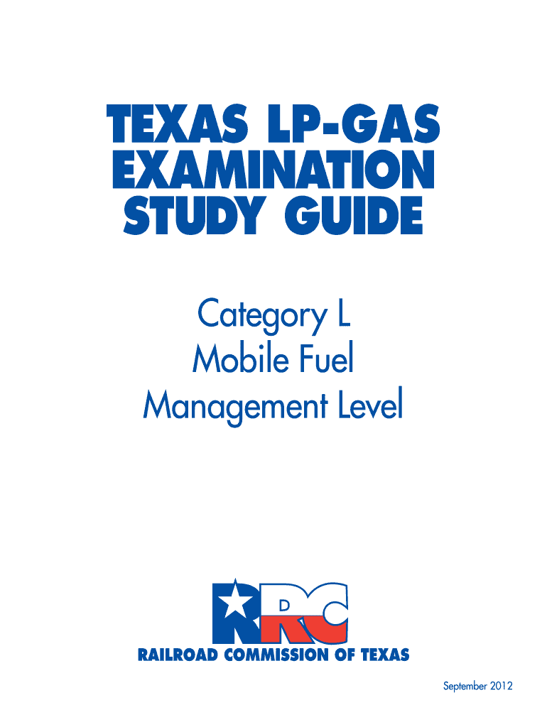 Fillable Online LPG Examination Study Guides - Railroad Commission of ...