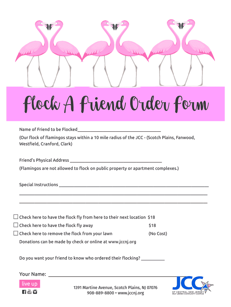 Fillable Online Flock A Friend Order Form Fax Email Print - pdfFiller