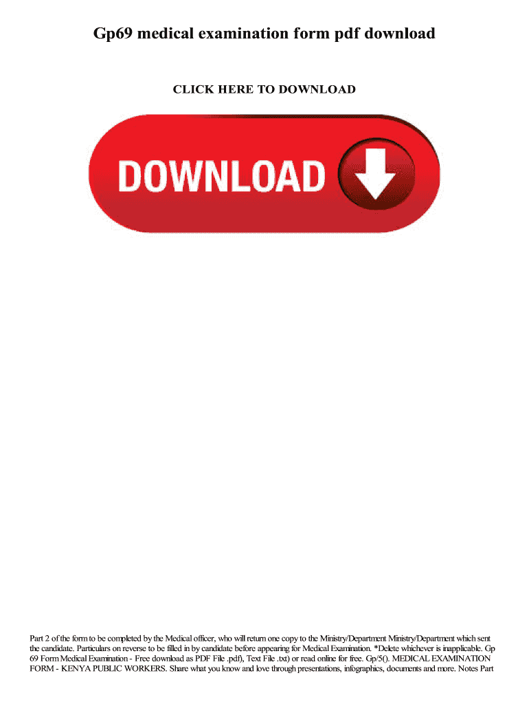 Fillable Online Gp69 medical examination form pdf download Fax Email ...
