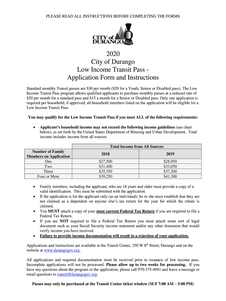 Fillable Online Low Income Transit Pass Application Form and ...