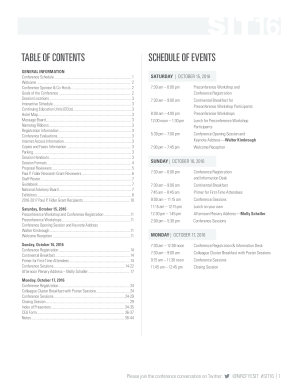 Fillable Online FREE 10+ Conference Schedule Examples & Samples in PDF ...