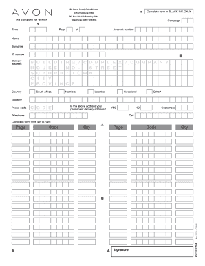 Fillable Online Avon-Order-Form.pdf - iloveavon Fax Email Print - pdfFiller
