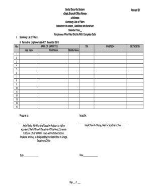 Fillable Online Summary List of Filers: Fax Email Print - pdfFiller