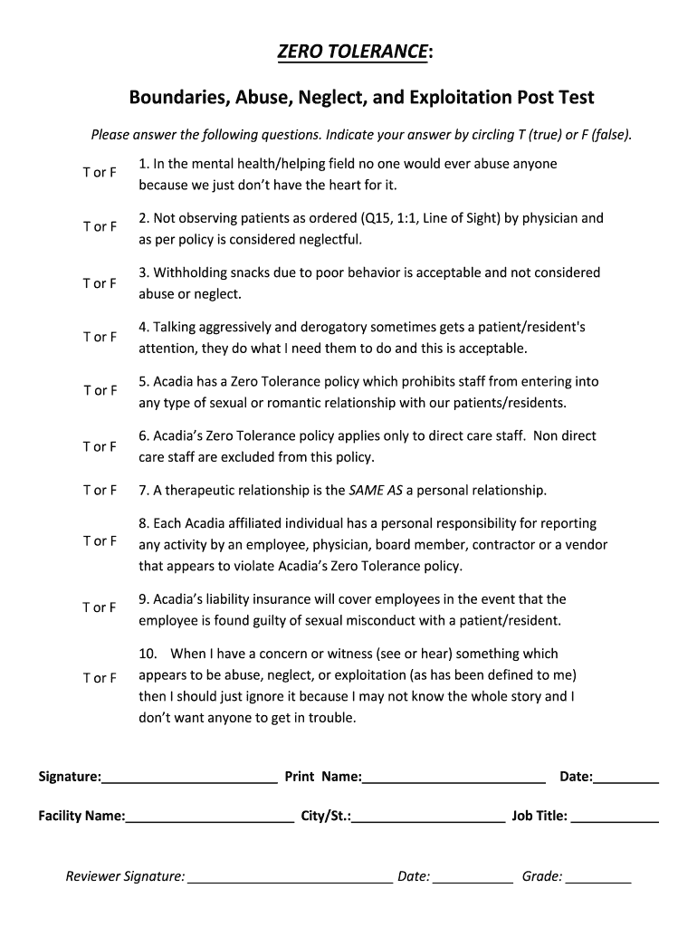 Fillable Online ZERO TOLERANCE: Fax Email Print - pdfFiller