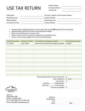 Fillable Online Consumer Use Tax Return Information and Instructions ...