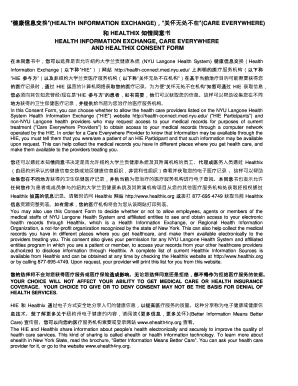 Fillable Online Health Information Care Everywhere And Healthix Consent ...