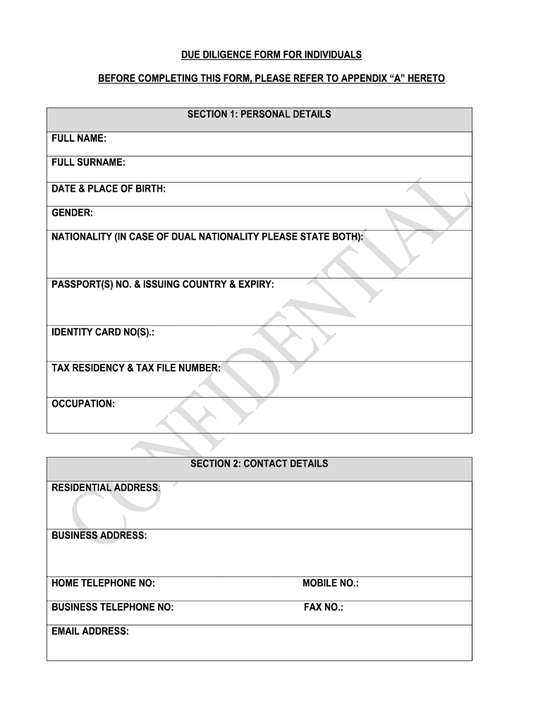 Fillable Online Due diligence for Individuals Form-CONVERT TO PDF.docx ...