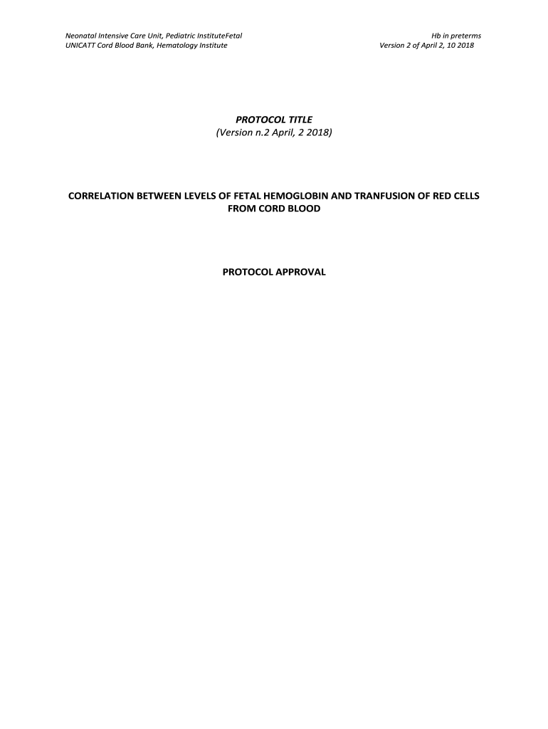 Fillable Online CORRELATION BETWEEN LEVELS OF FETAL HEMOGLOBIN AND ...