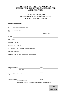 Fillable Online Classified Staff Exclusion Form Fax Email Print - pdfFiller