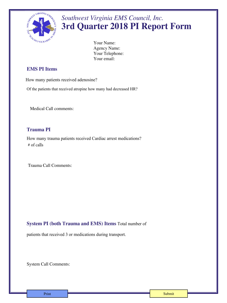 Fillable Online 1st quarter PI FORM 2014 Fax Email Print - pdfFiller