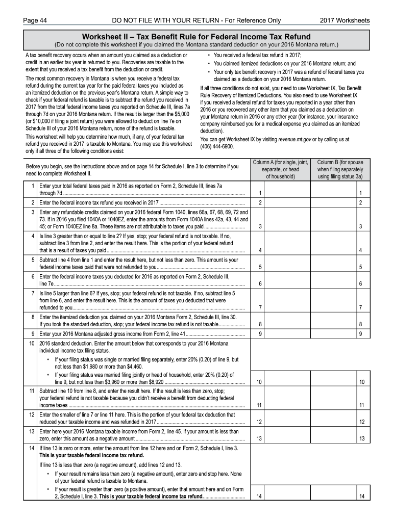 Fillable Online Form-2-Instructions Montana Form 2 Individual Income ...