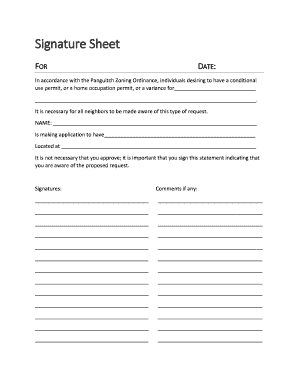 Fillable Online Signature Sheet - Panguitch Fax Email Print - pdfFiller